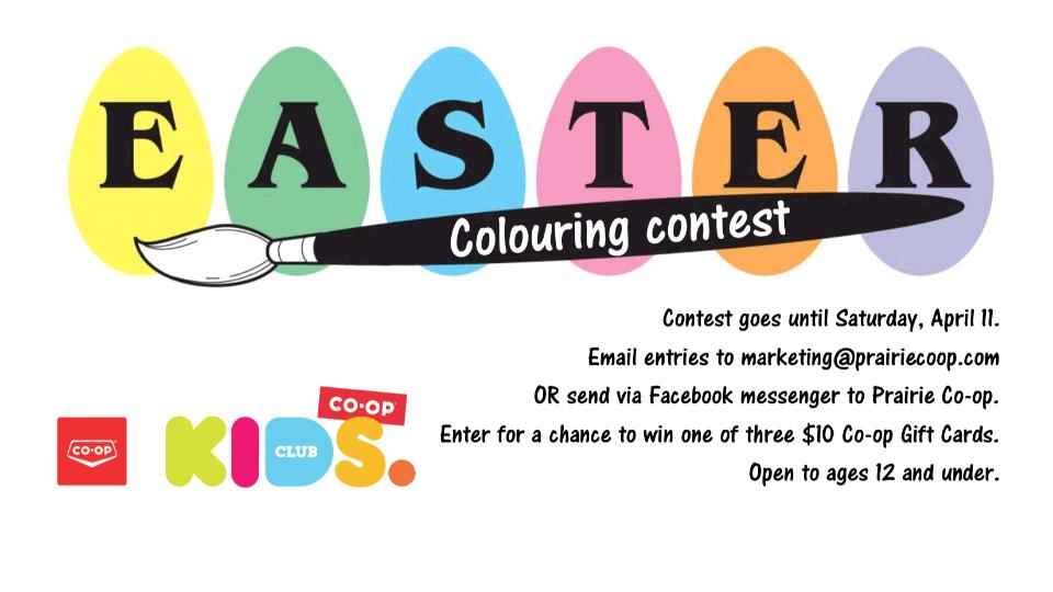 Easter Colouring Contest on until April 11, 2020 | Prairie Co-op